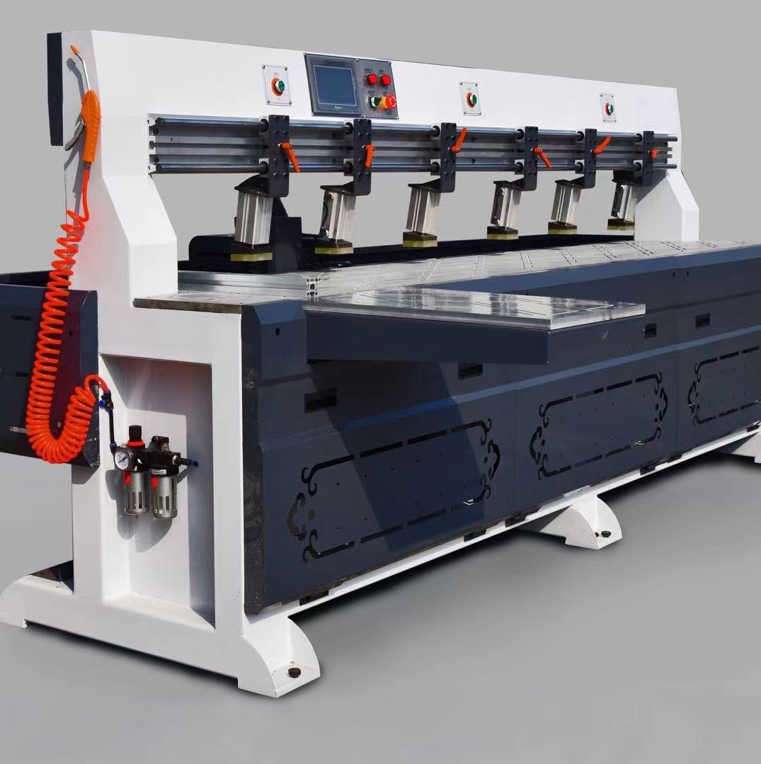 cnc wood door lock mortise hinge two drilling boring head machine ...