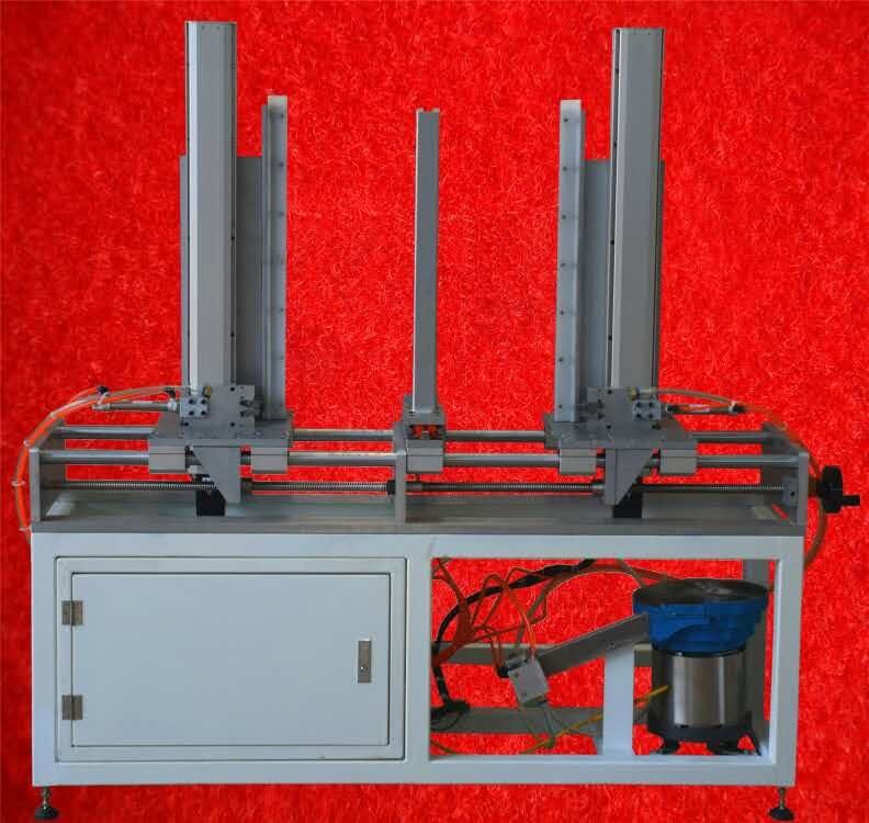 automatic inserting pins for louvers with servo /computer set